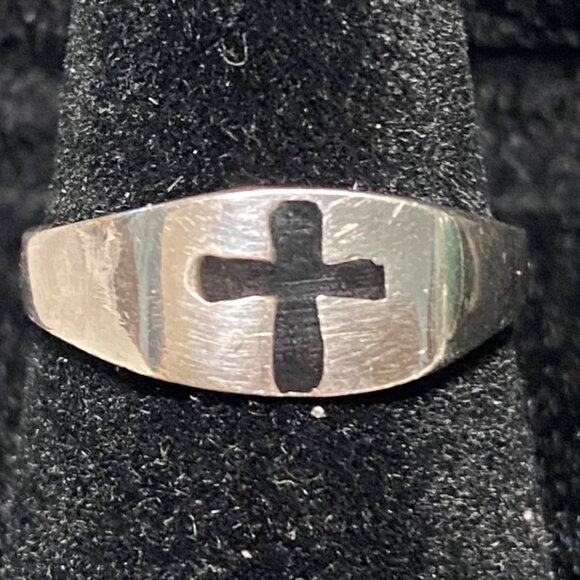 No Maker's Mark | Jewelry | Ring Cross Size 65 Vintage Jewelry Sterling ...